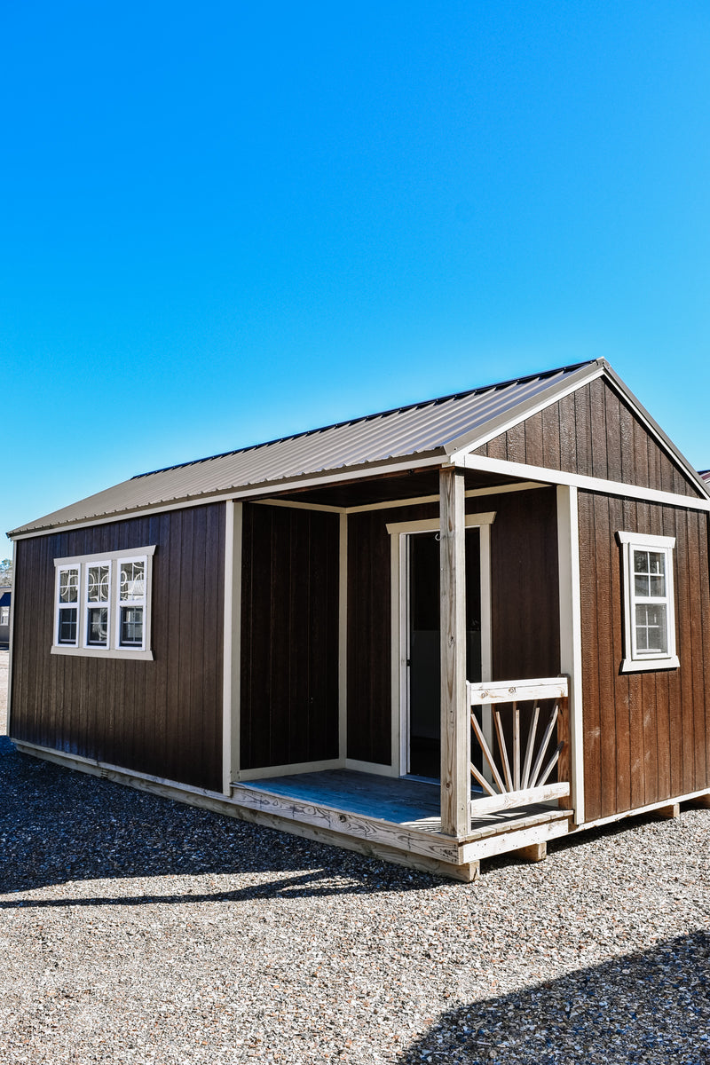 12x24 Side Porch Cabin REPO – The Outback Barn